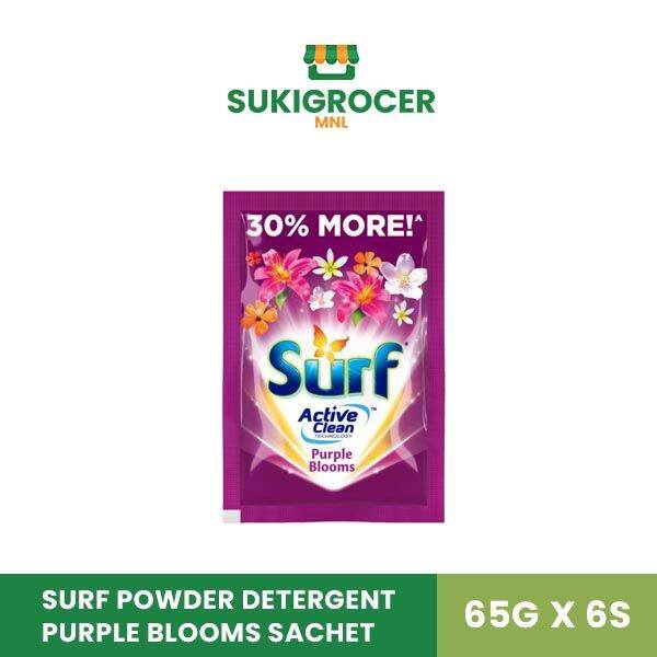 Surf Powder Detergent Purple Blooms Sachet 65g x 6s | Lazada PH