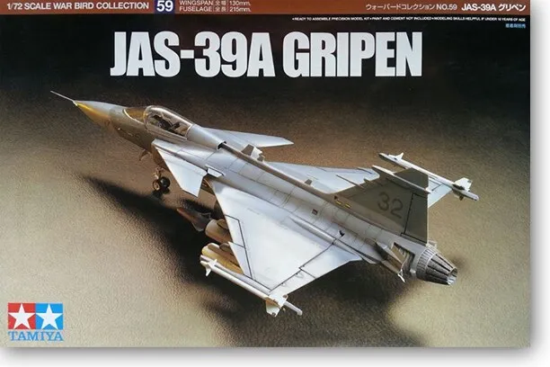 1/72 โมเดลเครื่องบิน Jas 39 Gripen Tamiya #60759, Plastic model kit ...