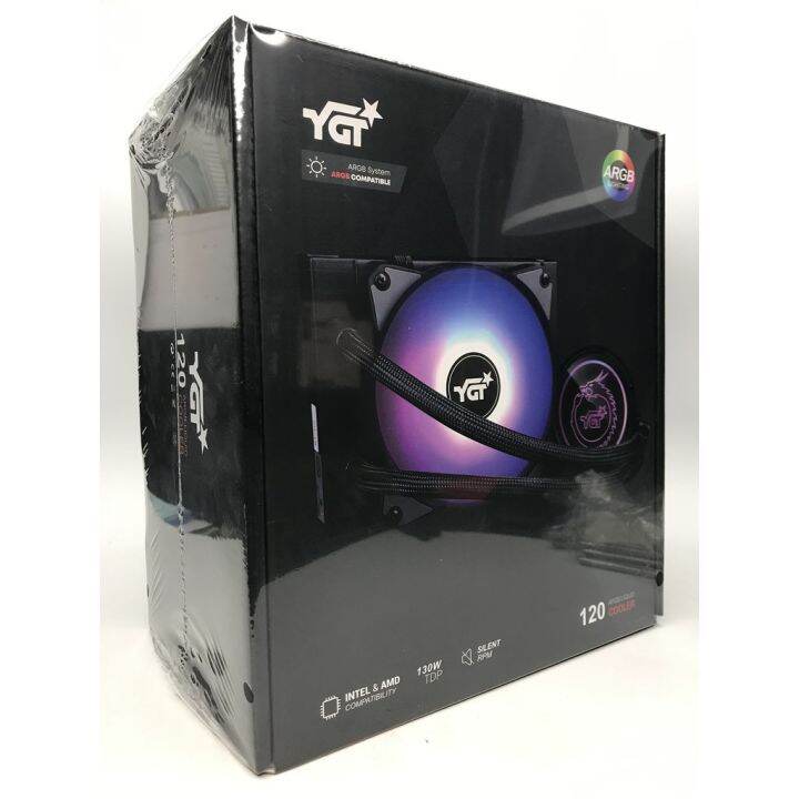 ho- YGT ARGB 120 LIQUID COOLER, ARGB LIGHTING SC, TDP 130W, 18DB NOISE LEVEL, 2550 RPM | Lazada PH
