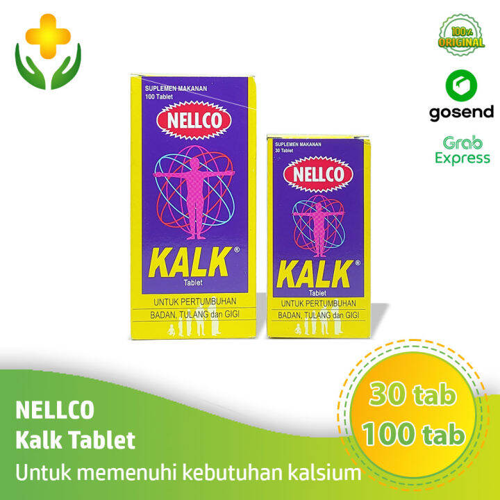 Nellco Kalk 30 Tablet 100 Tablet Kesehatan Tulang Kalsium | Lazada ...
