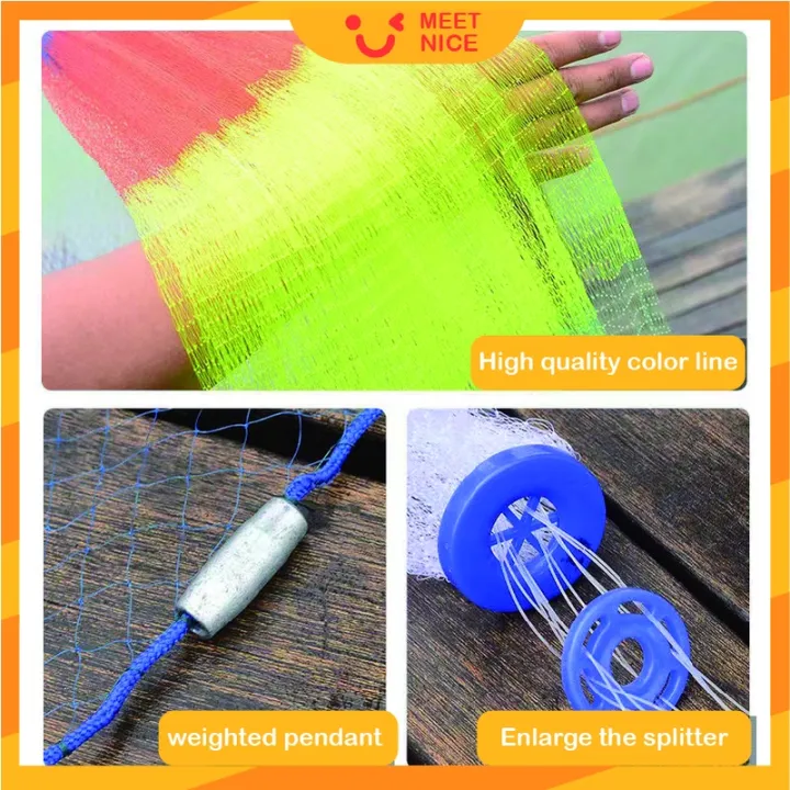 【Ready Stock】 4.2M Fishing net American Frisbee Manual Throwing Net ...