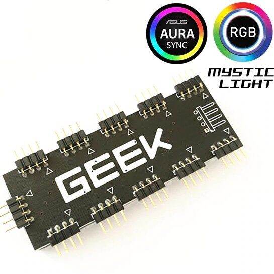 【Ready Stock】 RGB LED 10 way Splitter Hub for ASUS GIGABYTE MSI Asrock ...
