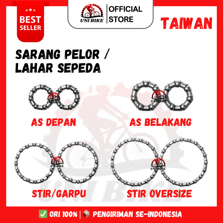 Gotri Sarang Pelor/ Lahar/ Bearing Sepeda Depan Belakang/Stir/Garpu ...