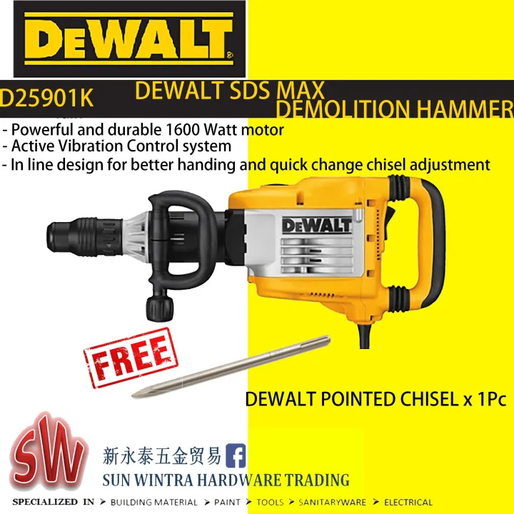 DeWALT D25901K 23 LB. SDS MAX IN-LINE DEMOLITION HAMMER WITH SHOCKS(R) | Lazada