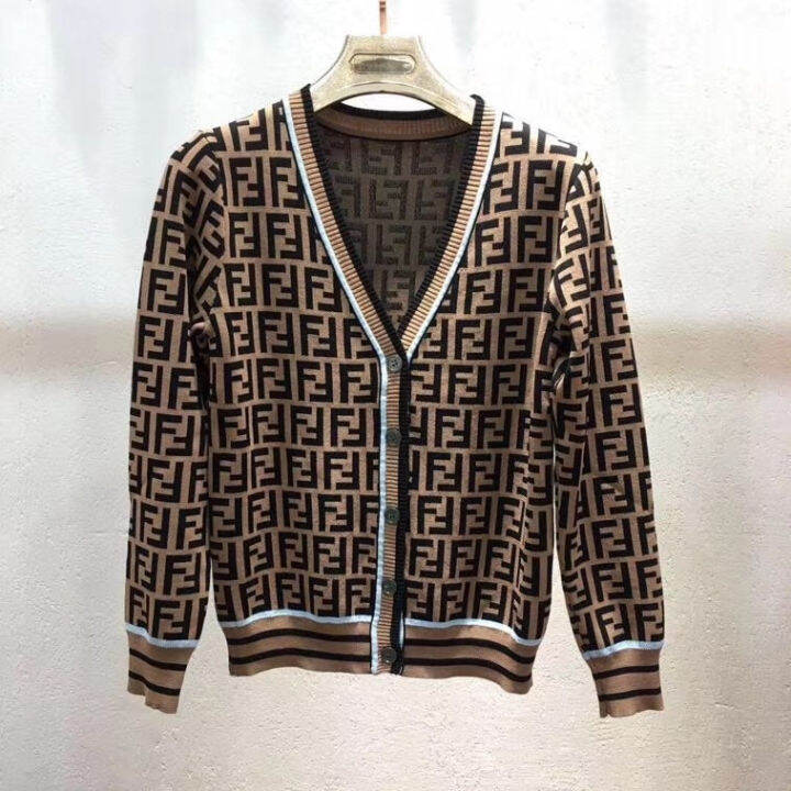 FENDI อินเทรนด์วัยรุ่นยุโรปและสหรัฐอเมริกาแบรนด์น้ำขึ้นน้ำลงใหม่เสื้อคา ...