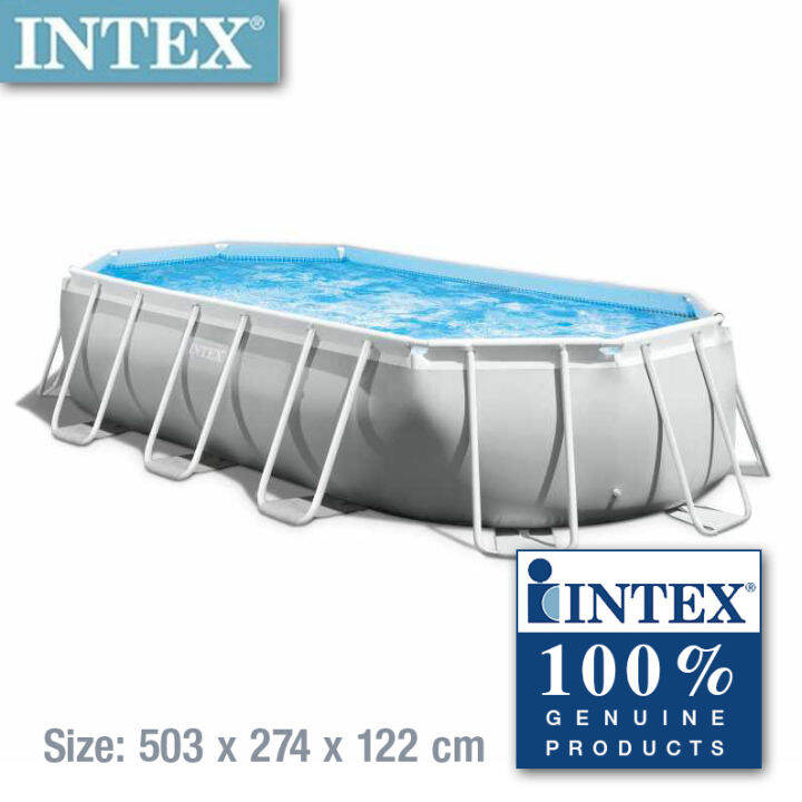 Intex 26796 Prism Frame Oval Pool 503 x 274 x 122 cm | Lazada PH