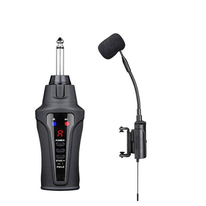 Violin Microphone Wireless UHF Gooseneck Pick Up Instrument Clip-on Mic ...