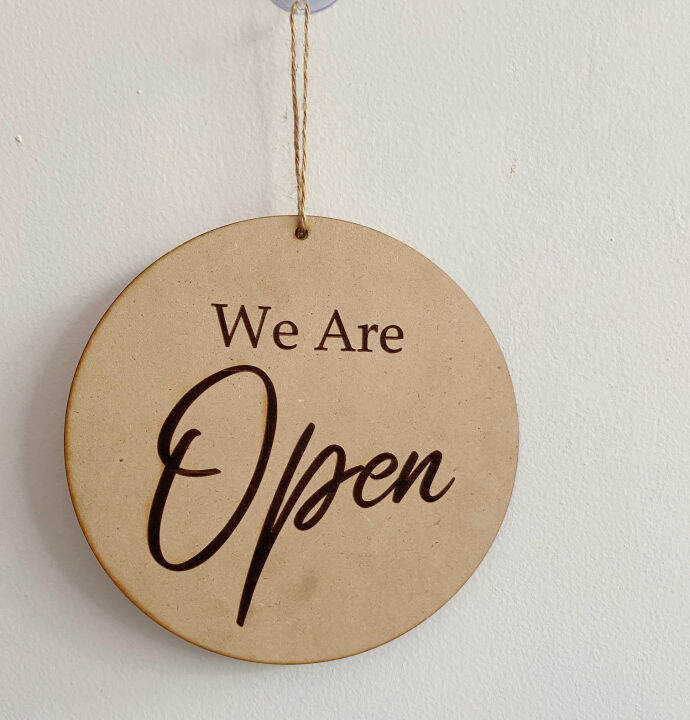 Sign Open Closed Kayu / Signage Kayu Open Closed / Papan tanda open ...