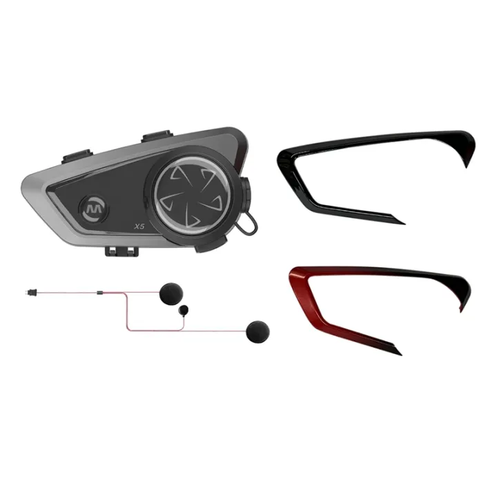 Bluetooth Motorcycle Intercom Helmet Headset for 6 Rider Headset ...