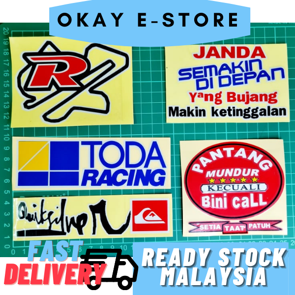 Sticker Cutting Reflective Toda Racing Semakin di depan Pantul Stiker ...