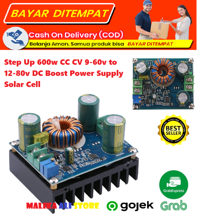 Step Up 600w CC CV 9-60v to 12-80v DC Boost Power Supply Solar Cell | Lazada Indonesia