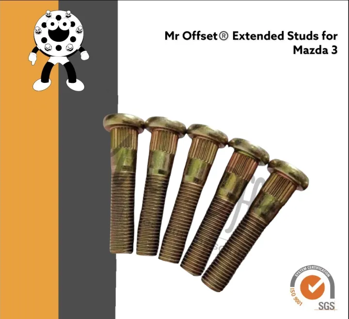 Mr Offset® Hi Tensile Extended Studs for Mazda 3 (pack of 5pcs) | Lazada PH