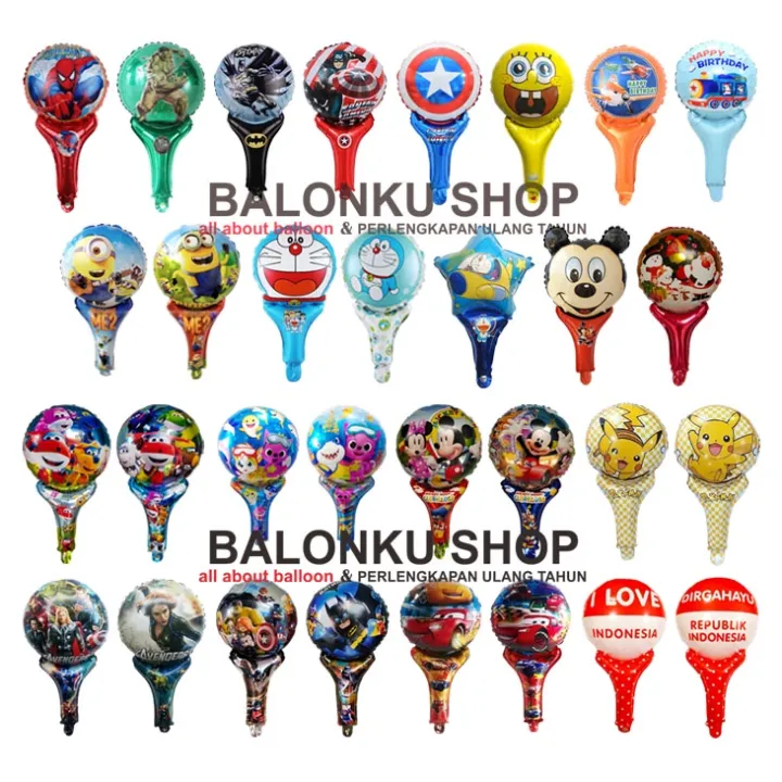 Balon Foil Pentung / Balon Karakter / Balon Tongkat / Balon Souvenir ...