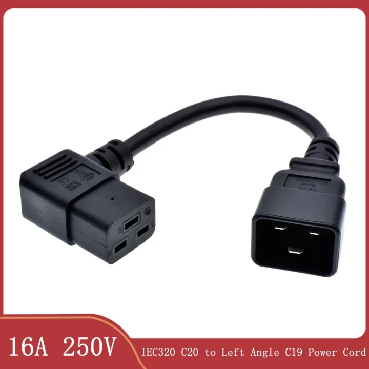 [NewSen] IEC320 C20 to Left Angle C19 Power Cable Cord for Server/PDU ...