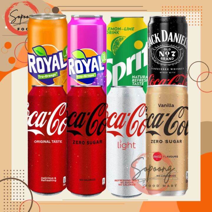 COCA-COLA® Original Zero Light Vanilla Zero Royal Sprite & Jack Daniel ...