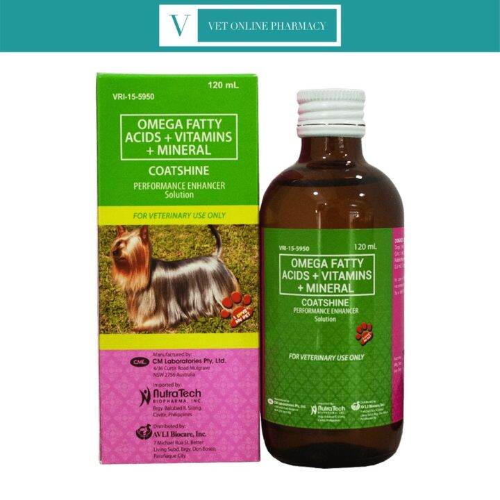 Coatshine Syrup 120ml (Coat and Skin Vitamins) for Dogs and Cats ...