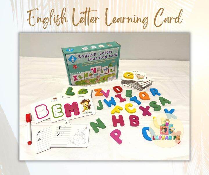 ENGLISH LETTER LEARNING CARD l ALPHABET l FLASHCARDS l PHOENIX | Lazada PH