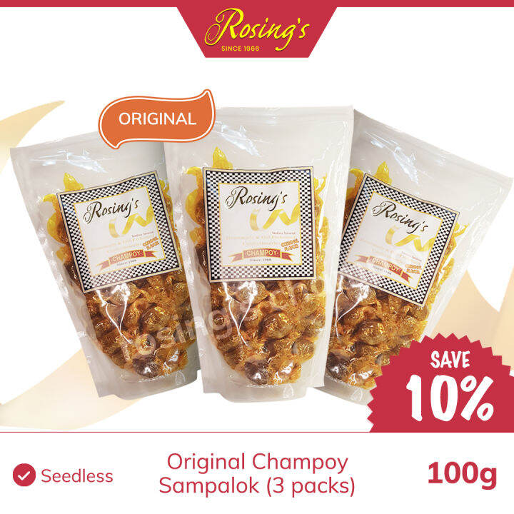 Rosing's Tamarind Candy (Champoy Sampalok Original Flavor) 100 grams ...