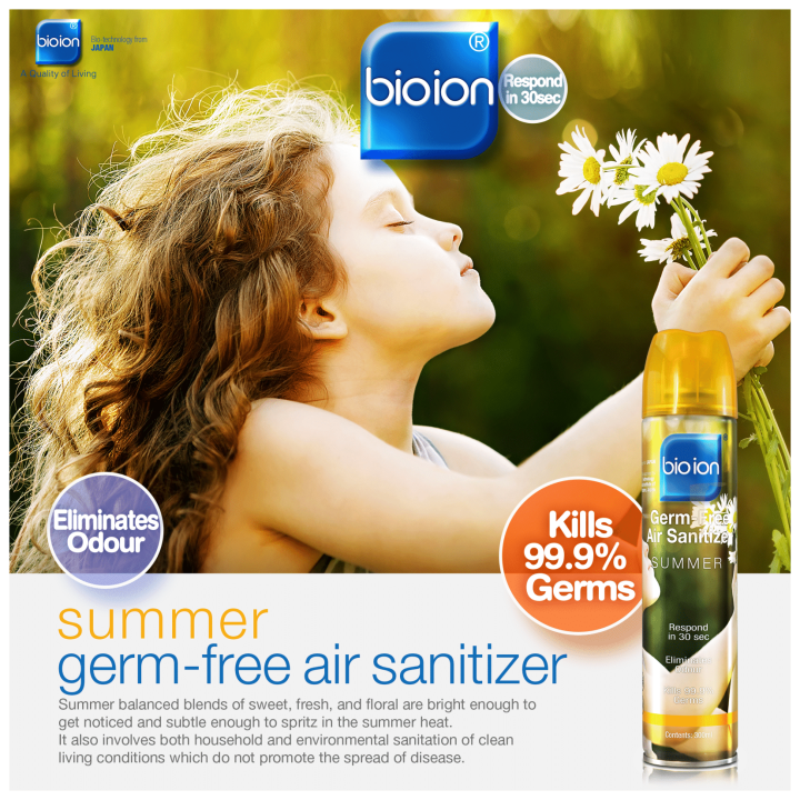 Bioion Germ-Free Air Sanitizer - 300ml/can - Summer | Lazada