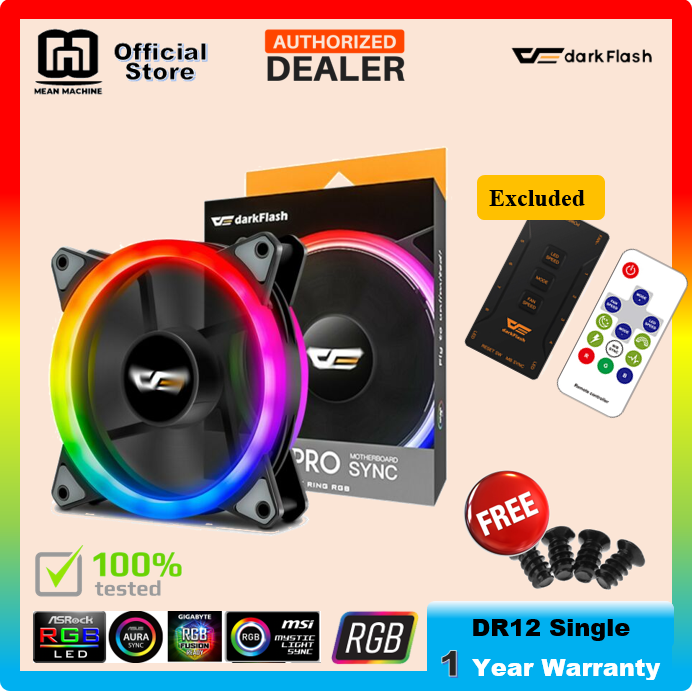 Darkflash CF8 Pro & DR12 Pro RGB Single Fan (No remote & Hub Included ...