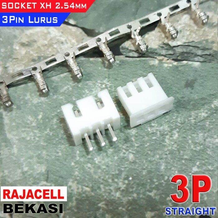 Socket Connector Molex XH 3P 3 Pin Lurus Pitch 2.54mm Soket Konektor ...