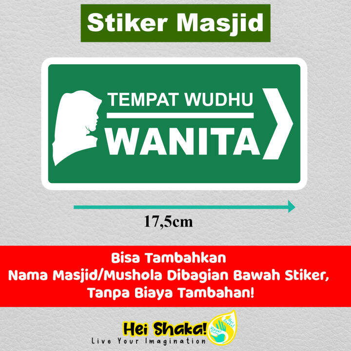 (Bisa Custom) Stiker Tempat Wudhu Wanita Sticker Seri Rambu Tanda ...