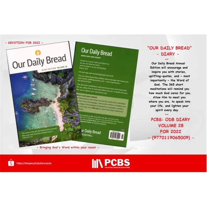 Limited-time offers PCBS Our Daily Bread Diary for 2022 (ODB DIARY 2022 ...