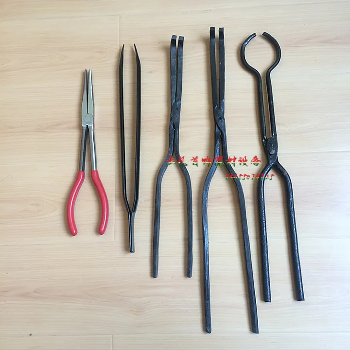 Hooked crucible tongs, fire tongs, graphite crucible tongs, gold ...
