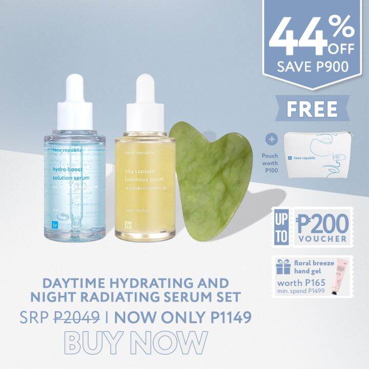 Face Republic Daytime Hydrating and Night Radiating Serum Set ...