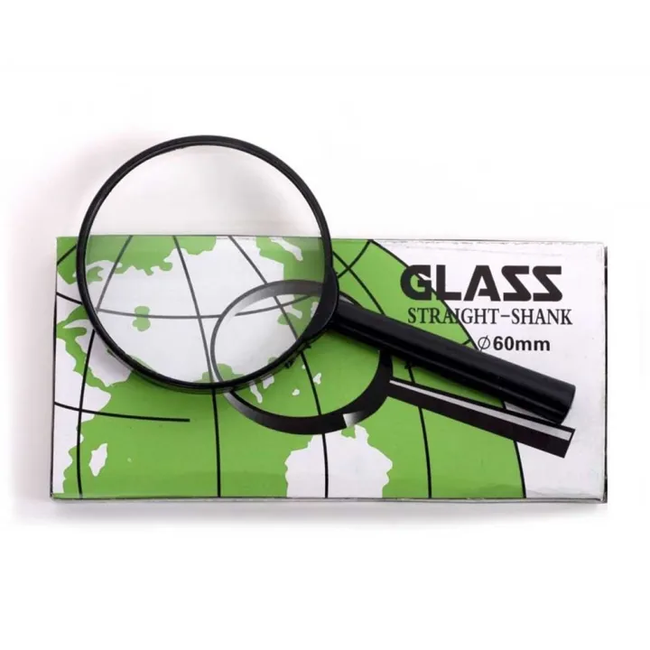 SMALL Magnifying Glass Straight-Shank Plastic 60mm Diameter (BLACK ...