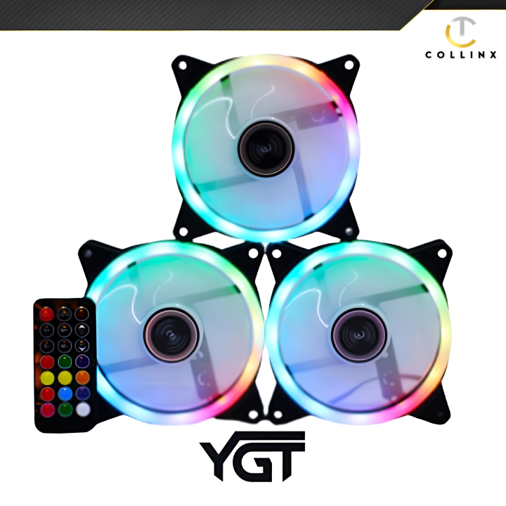 ARGB 3in1 Kit Case Fans with Remote YGT #1255 | Romantic Series | High ...