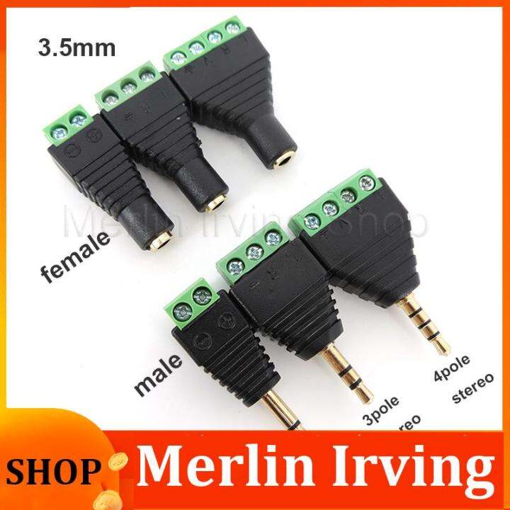 QB13LA Audio Video AV 3.5mm 2 3 4 Pole mono Stereo 3.5 Male female AV ...