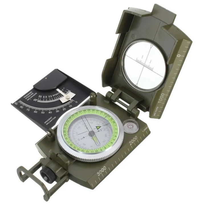 2022 New Professional Military Army Metal Sighting Compass Clinometer Camping | Lazada PH