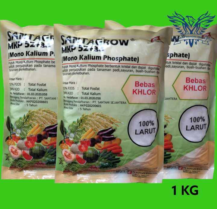 Pupuk MKP 52+34 Santagrow 1 KG Pupuk Untuk semua jenis Tanaman Santani ...