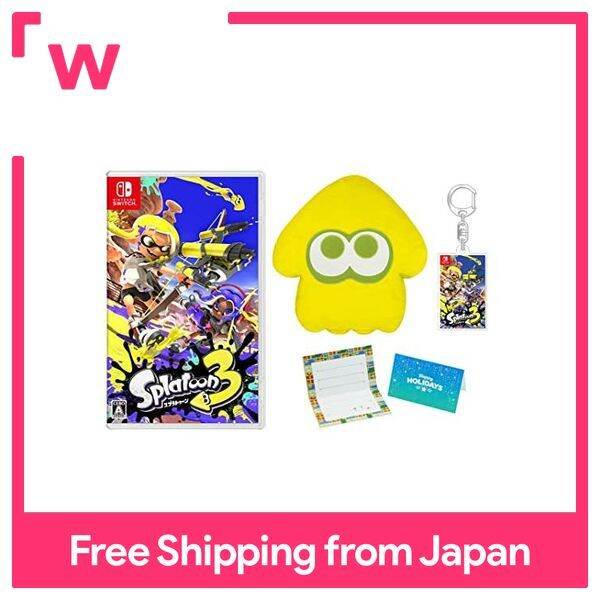 Splatoon 3 -Switch + Splatoon 3 Cushion Squid (Yellow) + extra ...