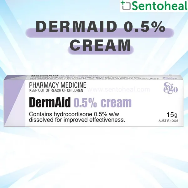 DermAid Cream 0.5% 15g - for Itching, Rashes due to Eczema, Dermatitis ...