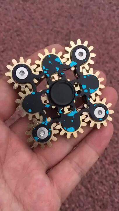 ใหม่ Fidget Spinner ของเล่นโลหะ Multi-Teeth Linkage Gyroscope Fidget ...