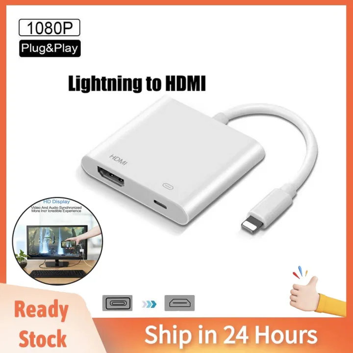 Ready Stock iPhone to HDMI Adapter,Lightning Digital AV Adapter with ...