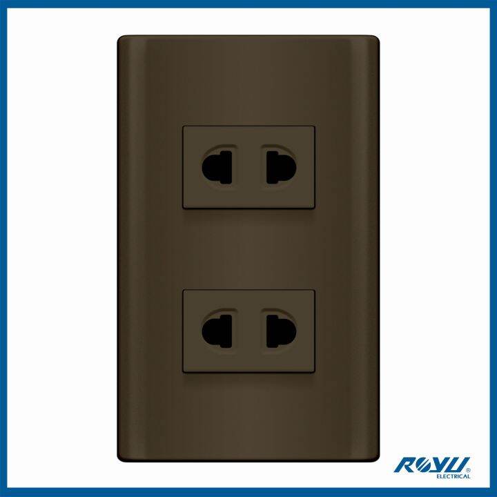 Royu Plano Two Gang Universal Outlet- Dark Gray - MDS113/DG | Lazada PH