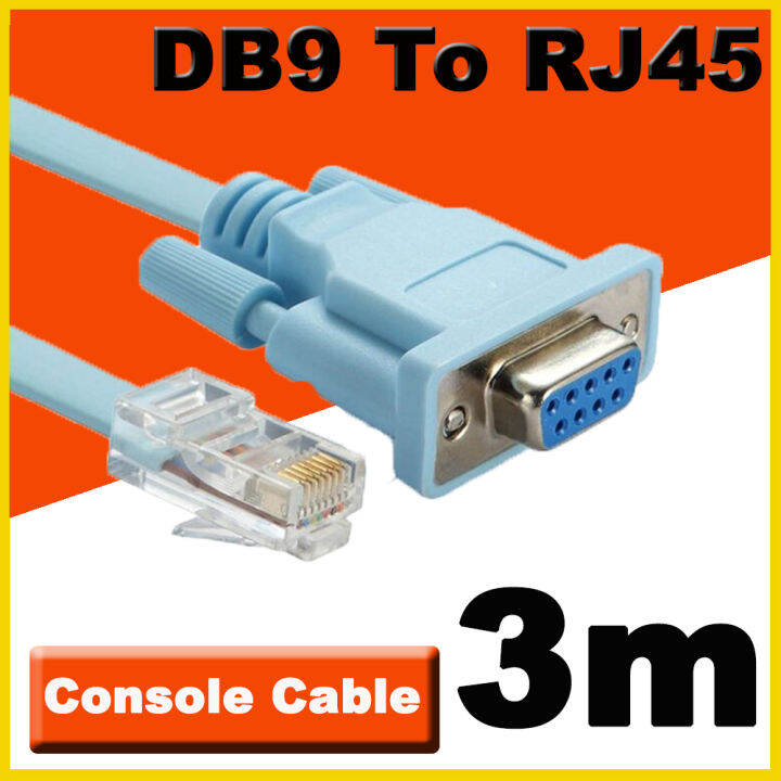 3m DB9P Console Cable RJ45 Ethernet To RS232 DB9 Port Serial Routers Network Adapter Cable For ...