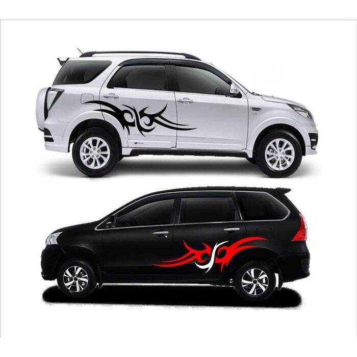 Stiker mobil rush avanza terios sigra calya xenia cutting stiker tribal ...