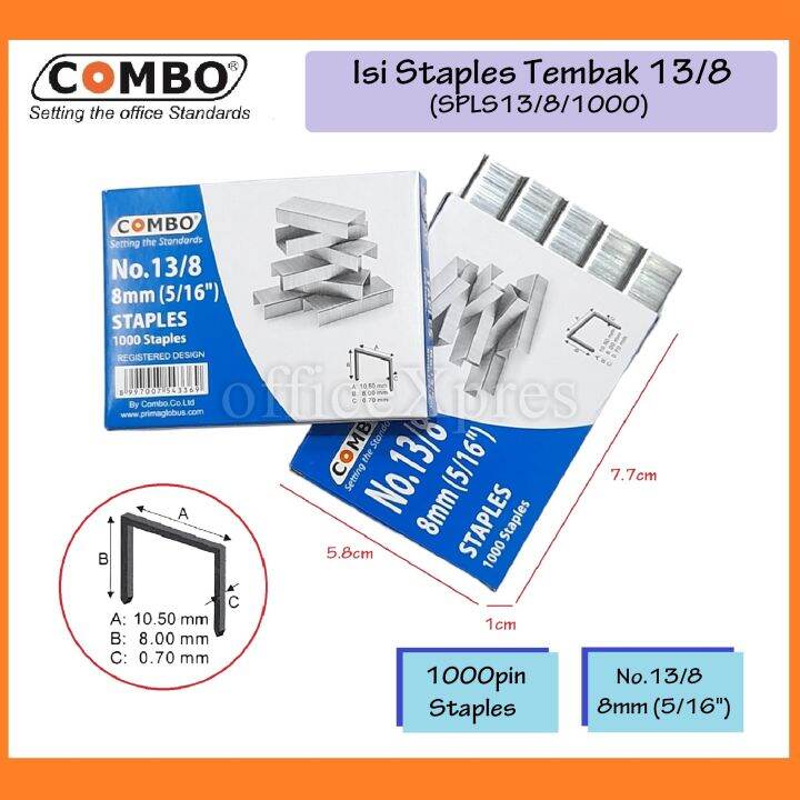 Isi Stapler Tembak / Necis Peluru Paku isi Staples Tembak 13/8 (8mm 5/ ...
