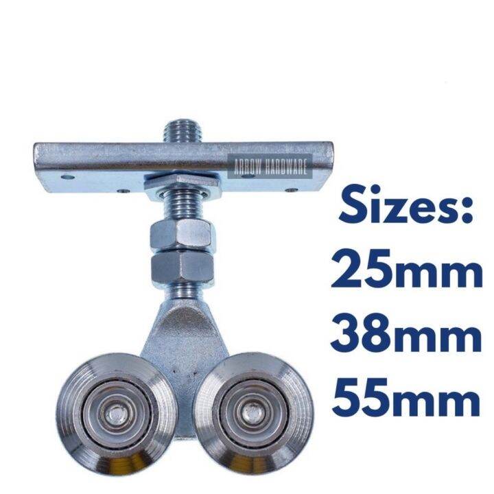 -- Steel Hanging Gate Wheel roller pulley sliding door track 25mm/38mm ...