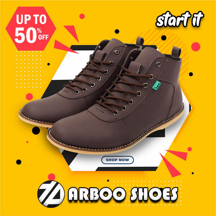 sepatu casual boots kickers brodo kerja formal santai hunting - COD ...