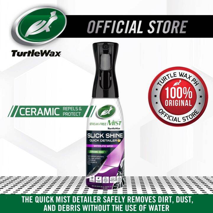 Turtle Wax Slick Shine Quick Detailer Streak Free Mist Ceramic 20oz ...