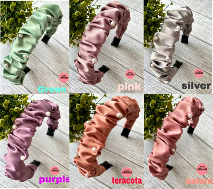 BANDO NAGITA SCRUNCHIE ALA KOREA MUTIARA IMPOR | Lazada Indonesia