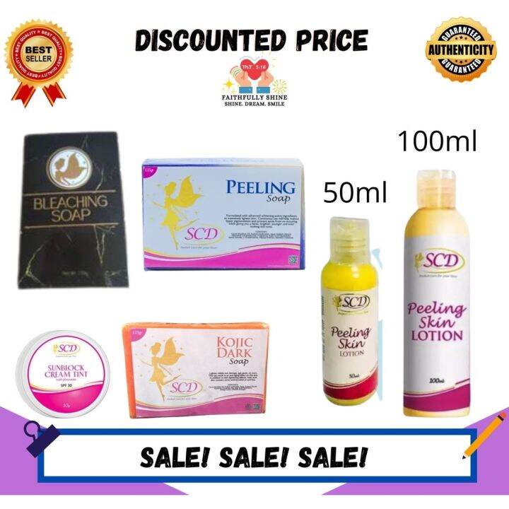 SCD Peeling Skin Lotion Kojic Dark Soap Sunblock Cream Bleaching Soap ...
