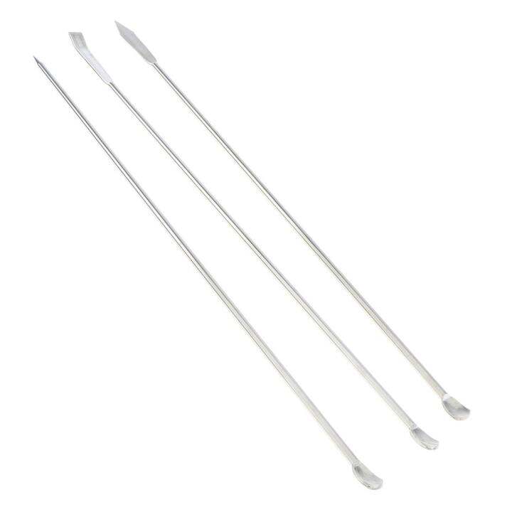 CCClever 3x Stainless Steel Micro Spoon Spatula Set for Laboratory ...