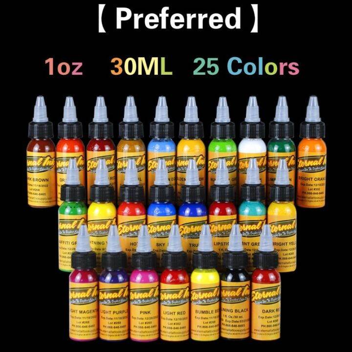 30ML/Bottle Tattoo Pigment Inks Safe Half Permanent Tattoo Paints for ...