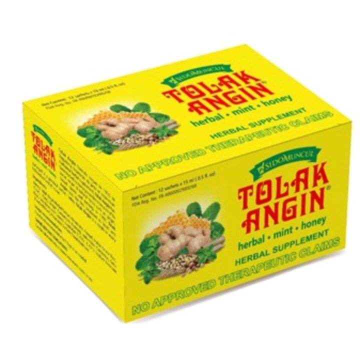 12 pcs Tolak Angin Herbal Supplement 15ml 1Box (12 sachets) | Lazada PH
